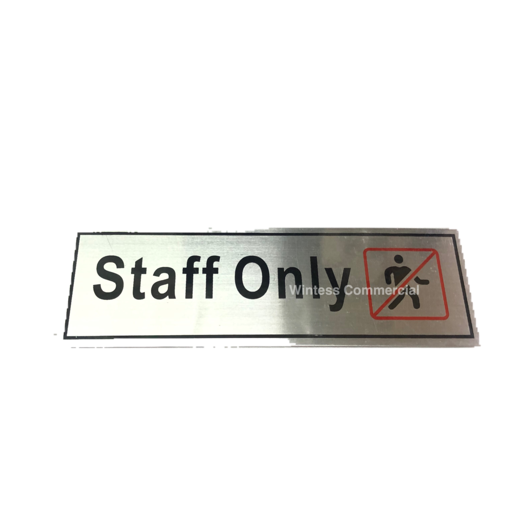 Staff Only Safety Sign – Adhesive – Wintess Commercial